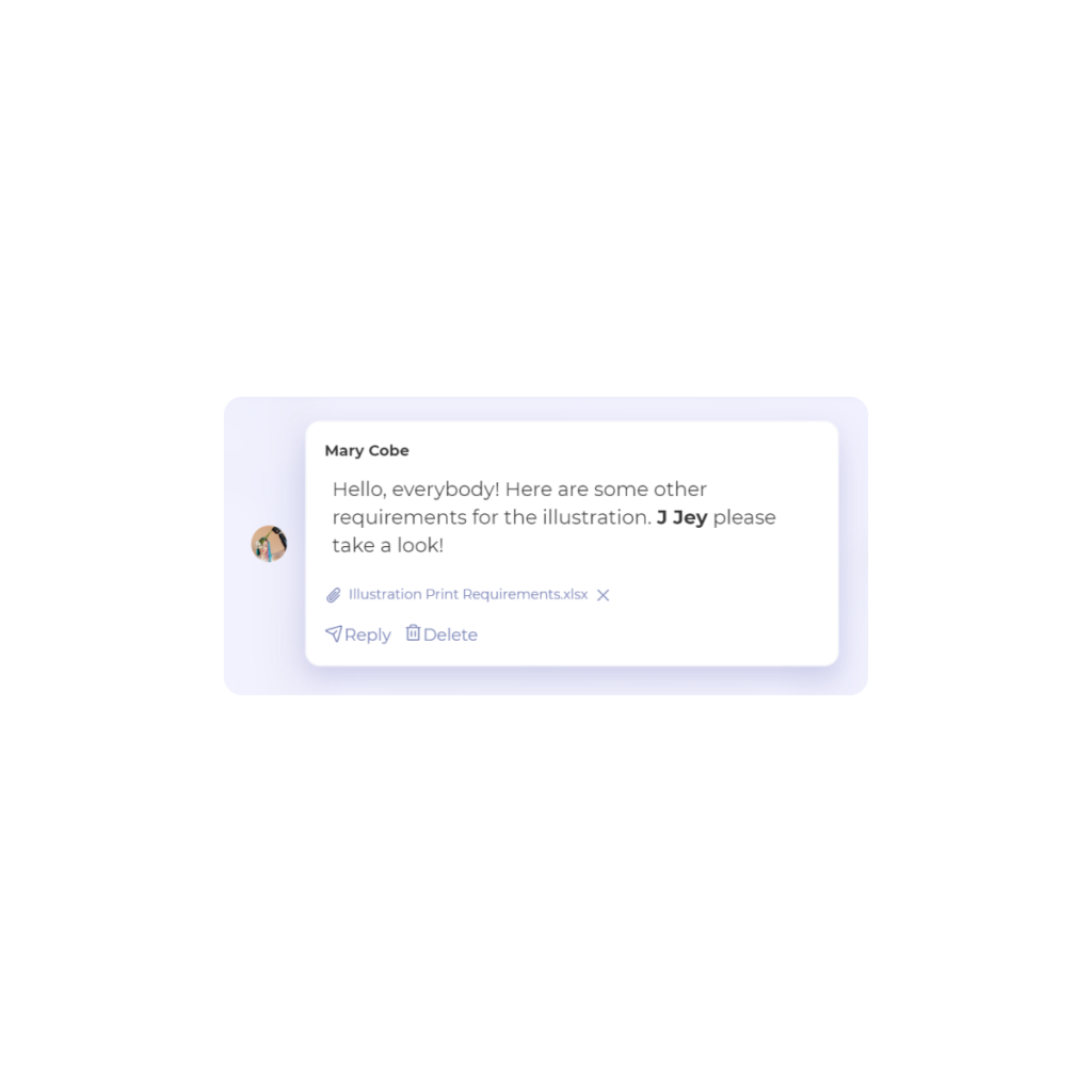 Discussion tab for team communication | Approval Studio